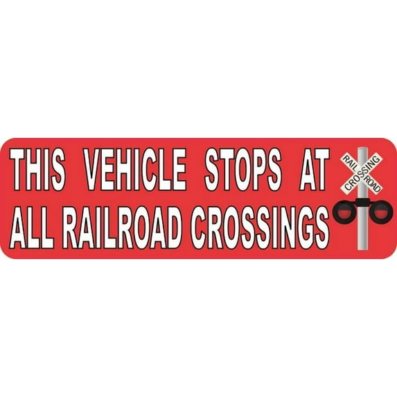DOPASTICKER Vehicle Stops At Railroad Crossings Sticker Phone Sticker ...