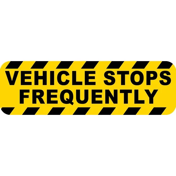 DOPASTICKER Vehicle Stops Frequently Sticker Phone Sticker, Latop ...