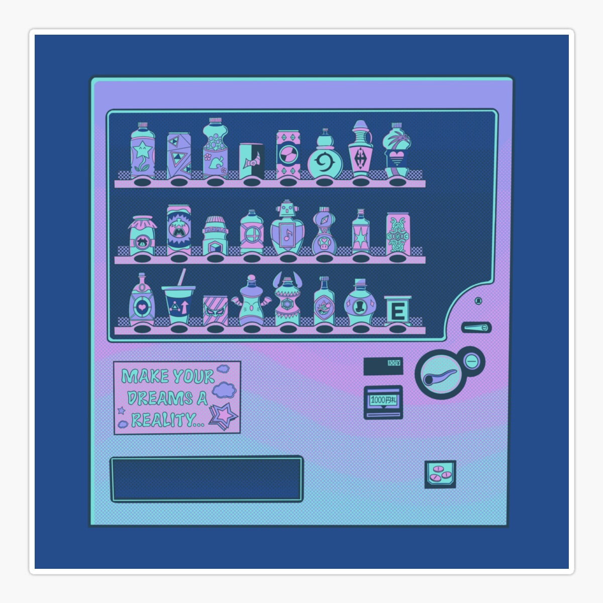 DOPASTICKER Vending Dreams Sticker, Phone Sticker Car Stickers ...