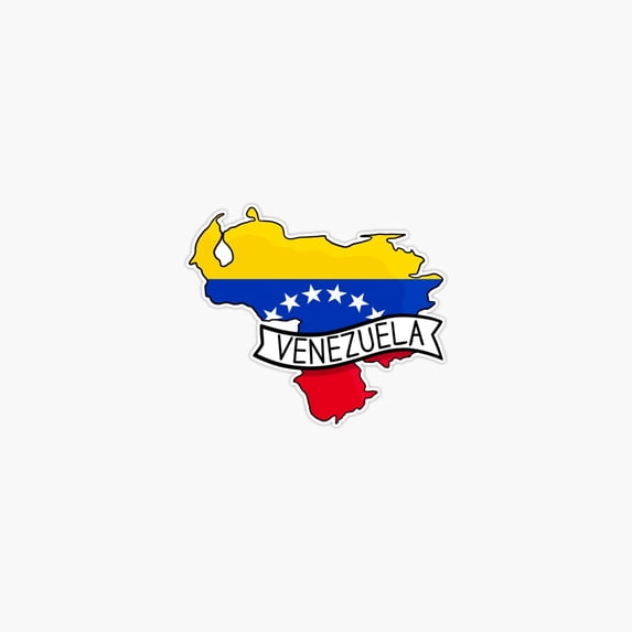 DOPASTICKER Venezuela Flag Map Sticker, Phone Sticker Car Stickers ...