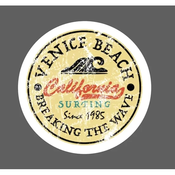 DOPASTICKER Venice Beach Surf Sticker Retro Travel Ocean Sticker Phone ...