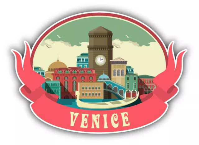 DOPASTICKER Venice City Italy Emblem Sticker Decal Phone Decal Water ...