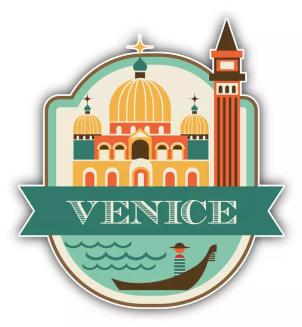 DOPASTICKER Venice City Italy Travel Emblem Sticker Decal Phone Decal ...