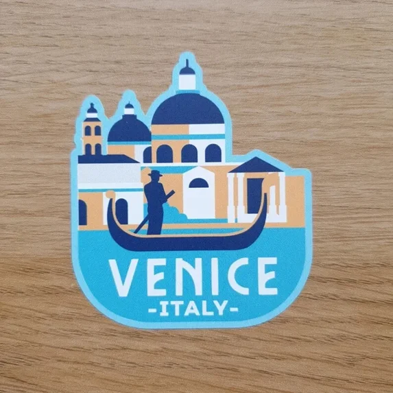 DOPASTICKER Venice Italy Sticker Luggage Laptop Notebook Journal Gift ...