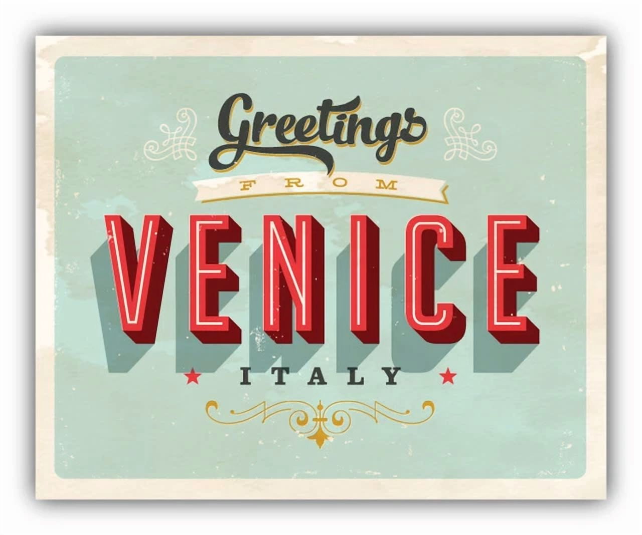DOPASTICKER Venice Italy Vintage Greetings Sticker Decal Phone Decal ...