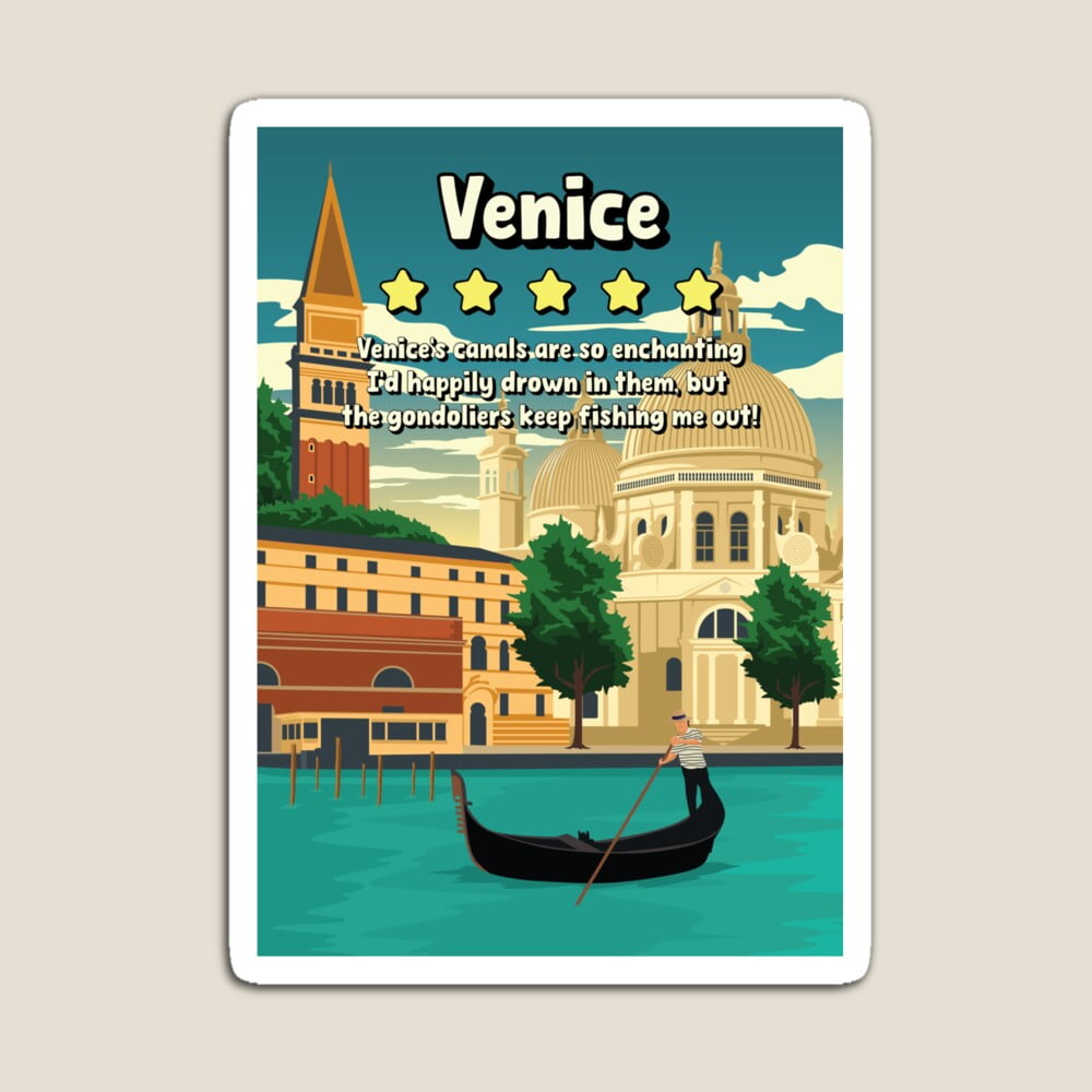 DOPASTICKER Venice Review Poster Decorative Laptop, Phone Stickers ...