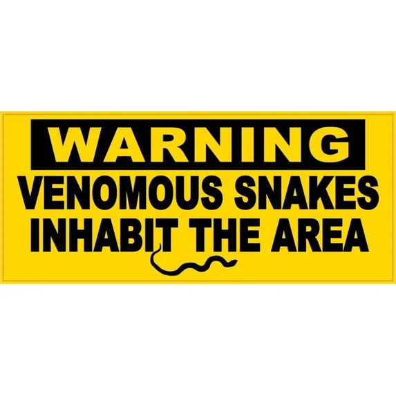 DOPASTICKER Venomous Snakes Inhabit The Area Sticker Animal Wildlife ...