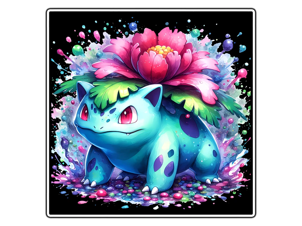 DOPASTICKER Venusaur Paint Splash Sticker Decal Phone Decal Water ...