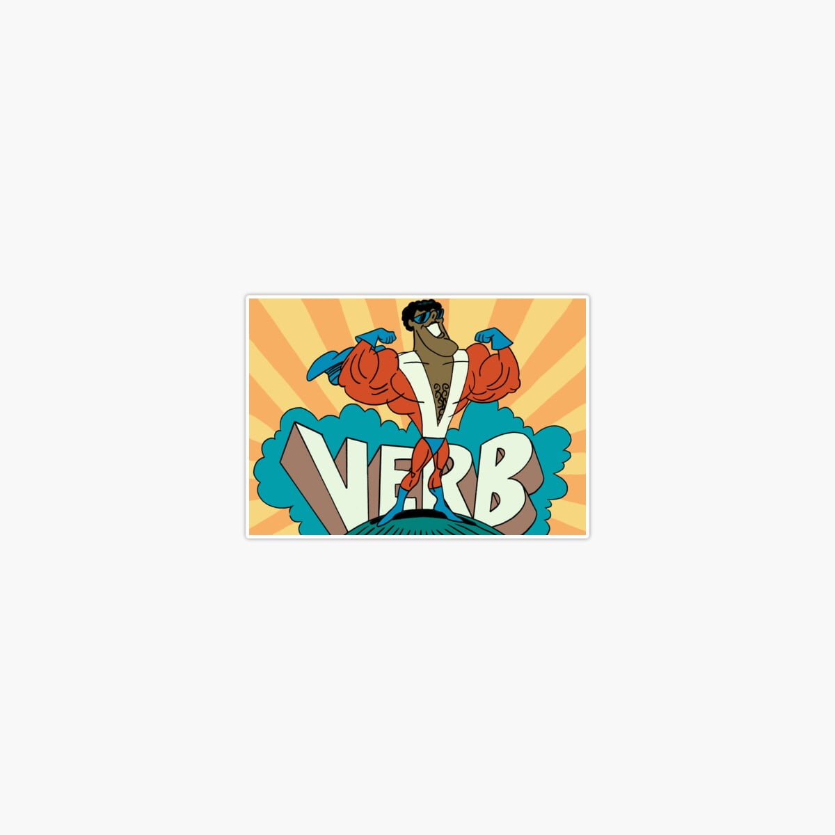 DOPASTICKER Verb! Sticker, Phone Sticker Water Bottle Sticker Car ...