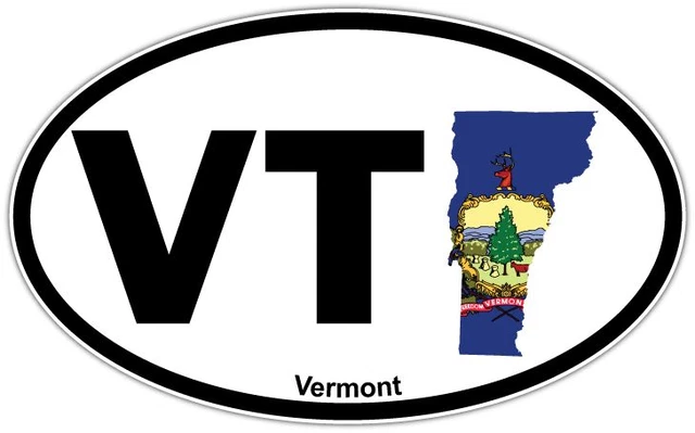 DOPASTICKER Vermont Us State Usa America Oval Car Window Sticker Decal ...