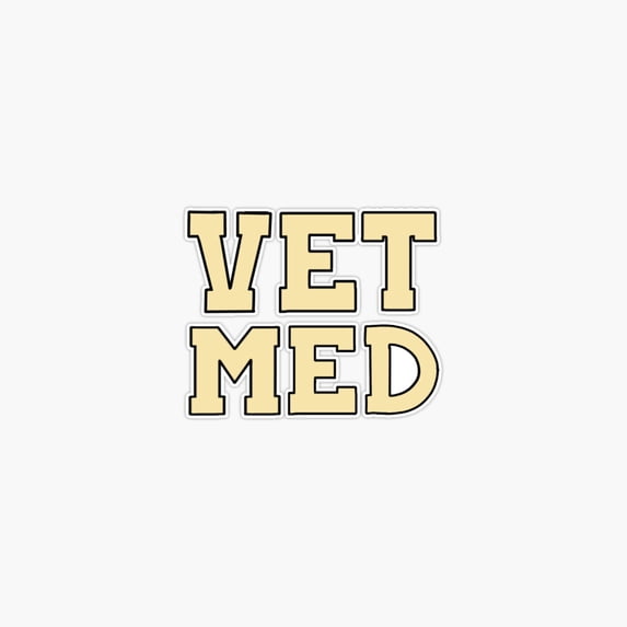 DOPASTICKER Vet Med (Yellow) Sticker, Phone Sticker Car Stickers ...