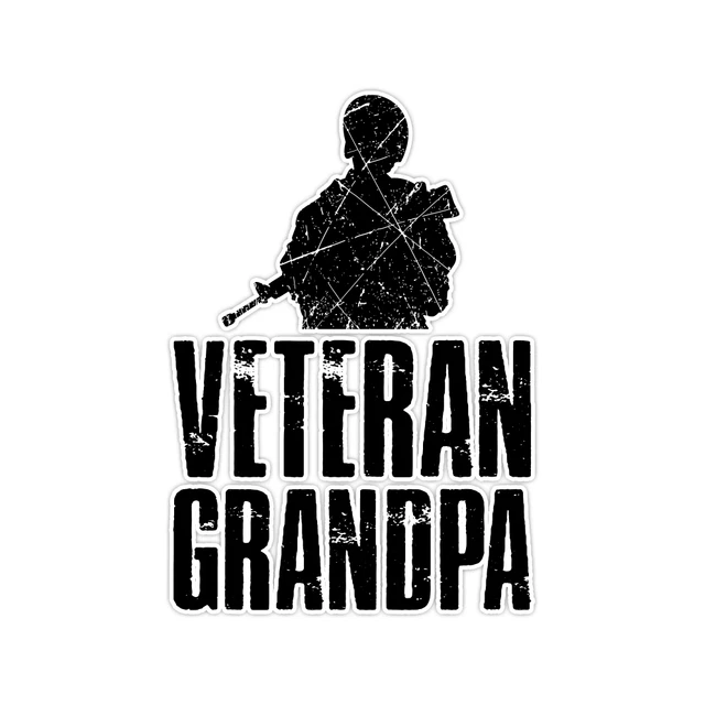 DOPASTICKER Veteran Grandpa Sticker Military Soldier Decal Phone Decal ...