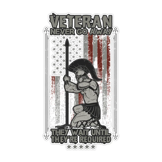 DOPASTICKER Veteran Soldier Never Go Away American Flag Sticker ...