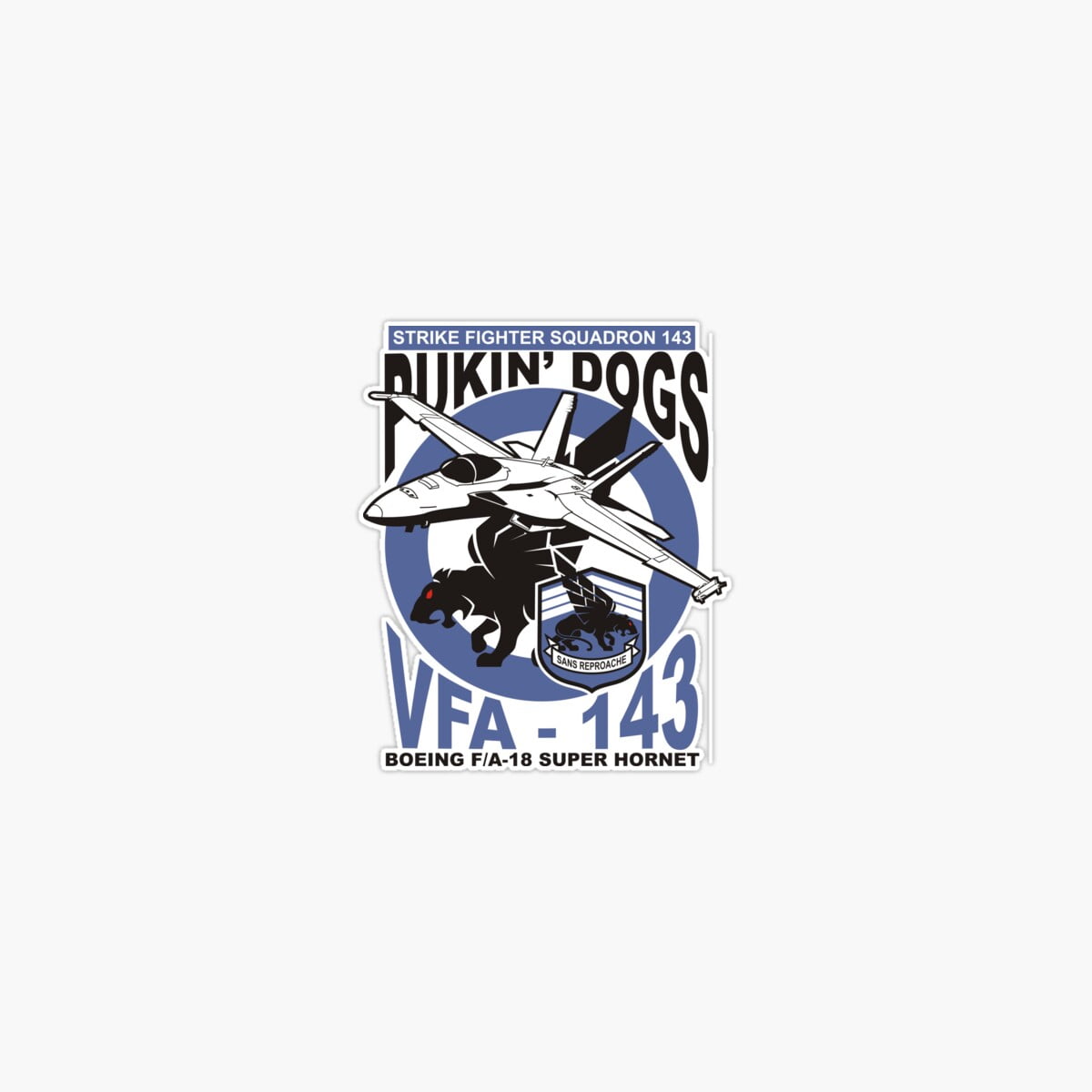 DOPASTICKER Vfa-143 Pukin' Dogs Sticker, Phone Sticker Car Stickers ...
