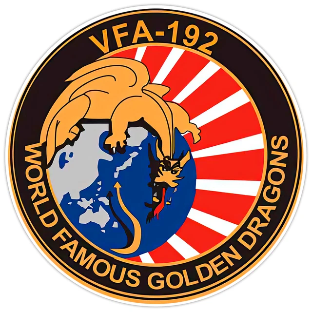 DOPASTICKER Vfa-192 'World Famous Golden Dragons' Sticker Military ...