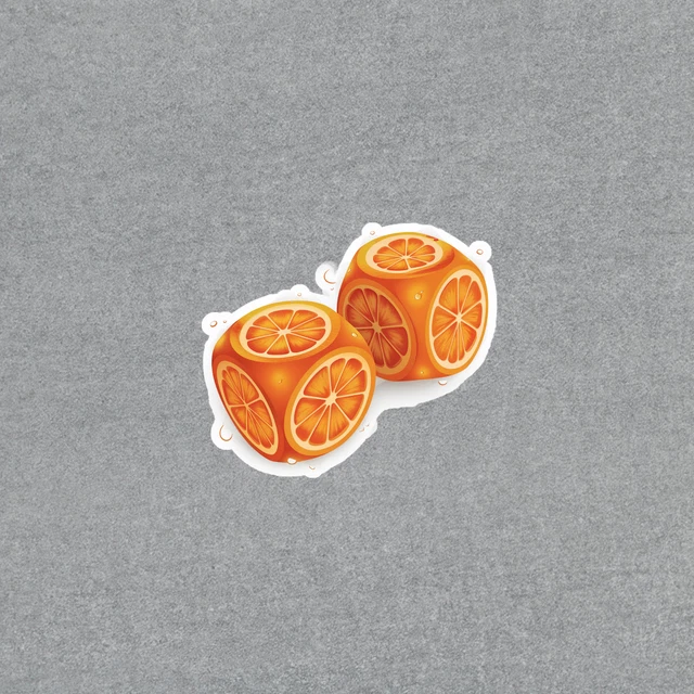 DOPASTICKER Vibrant Orange Fruit Slices Sticker - Realistic Juicy ...