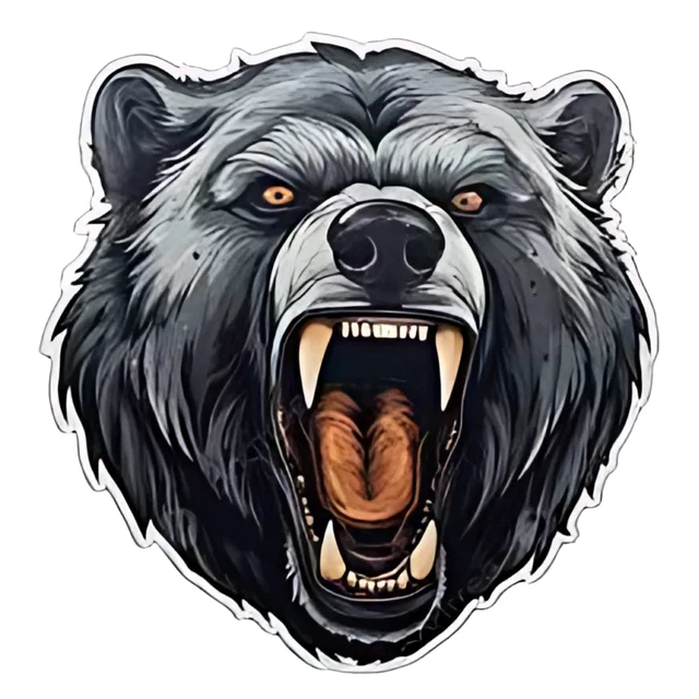 DOPASTICKER Vicious Bear Sticker Street Art Urban Edgy Hip Hop Grunge ...