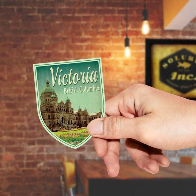 DOPASTICKER Victoria British Columbia Travel Sticker, Vintage Style ...