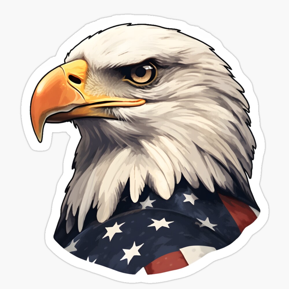 DOPASTICKER Victorious American Eagle Sticker Fourth Of July Sticker ...