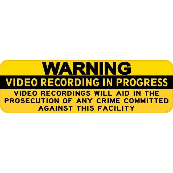 DOPASTICKER Video Recording In Progress Sticker Business Door Sticker ...