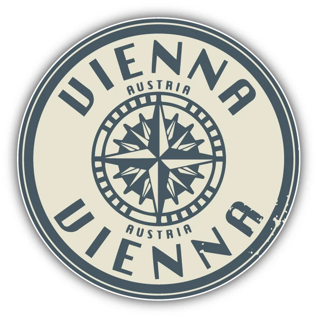 DOPASTICKER Vienna Austria Grunge Travel Stamp Sticker Decal Phone ...