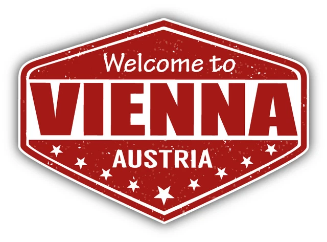 DOPASTICKER Vienna City Austria Grunge Travel Stamp Sticker Decal Phone ...