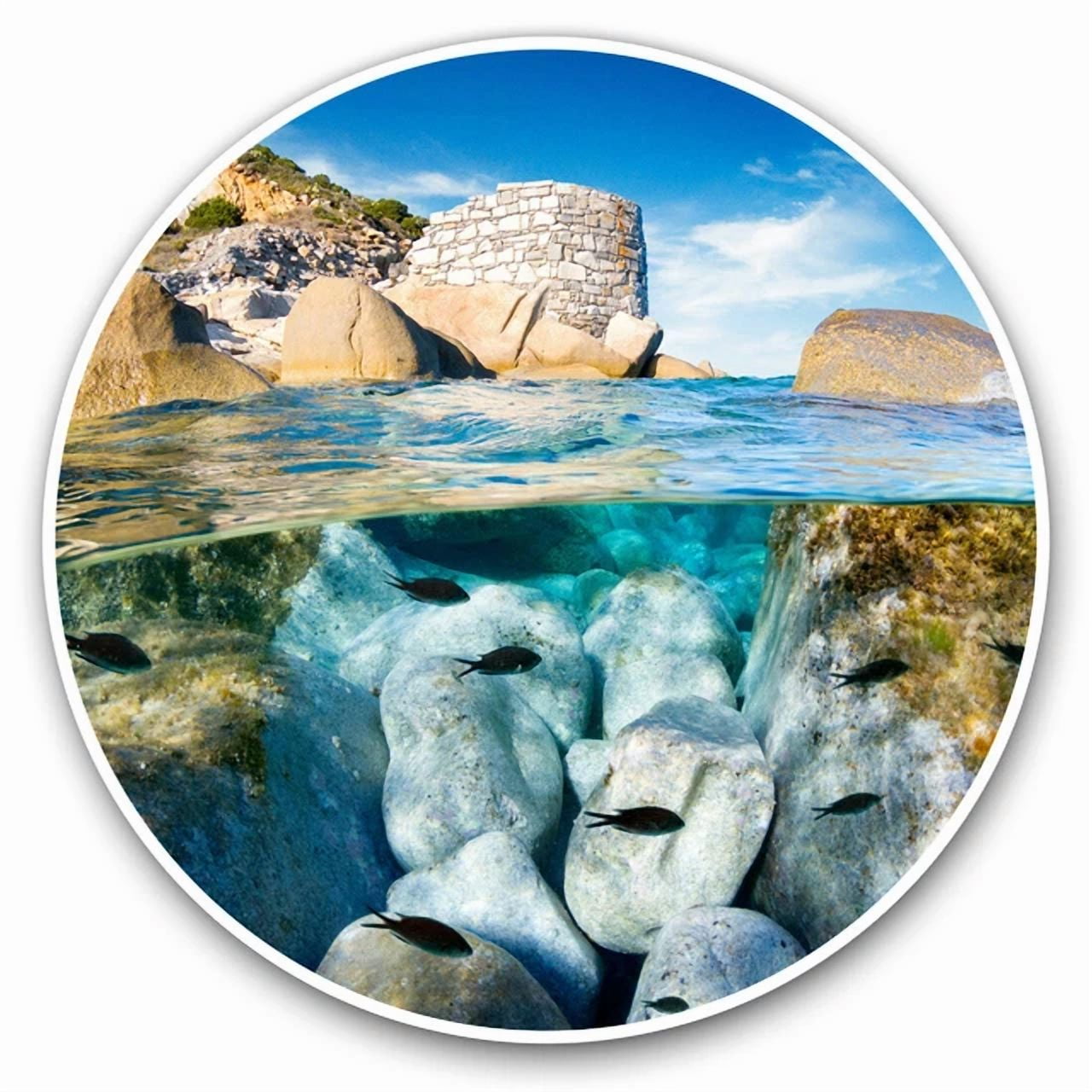 DOPASTICKER Villasimius Cava Usai Sardinia Travel Cool Gif Decorative ...