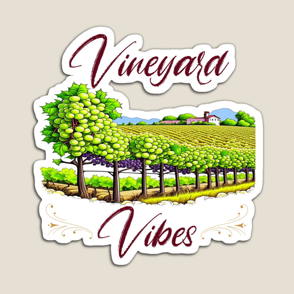 DOPASTICKER Vineyard Vibes - Sweet And Wine - Vineyard Vibes - La Vie ...