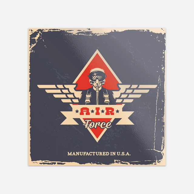 DOPASTICKER Vintage Air Force Pilot Sticker Decal Phone Decal Water ...