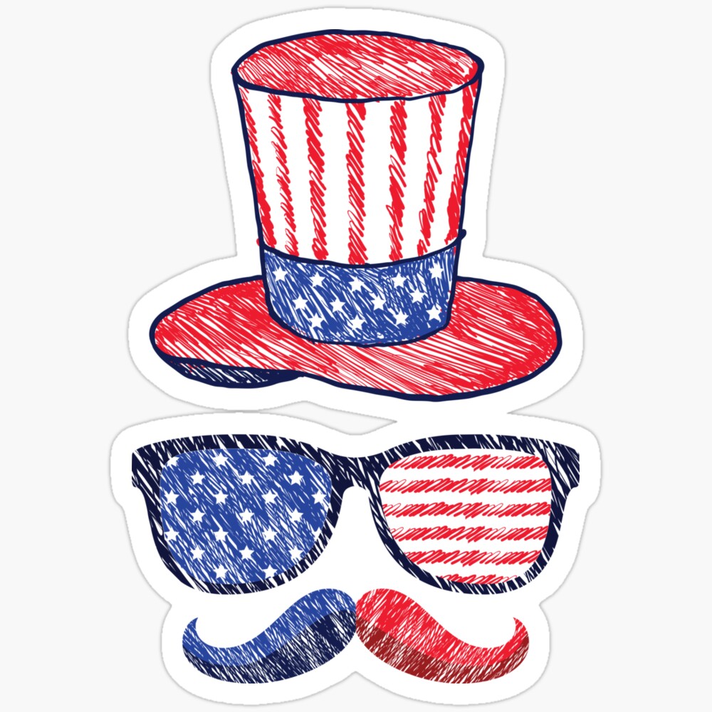 DOPASTICKER Vintage American Flag Men Women Usa Patriot Labors Day ...