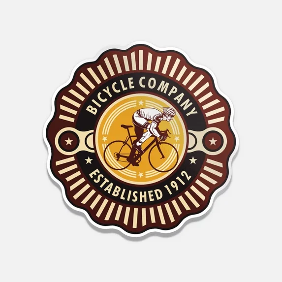 DOPASTICKER Vintage Bicycle Label Bicycle Company Sticker Decal Phone ...