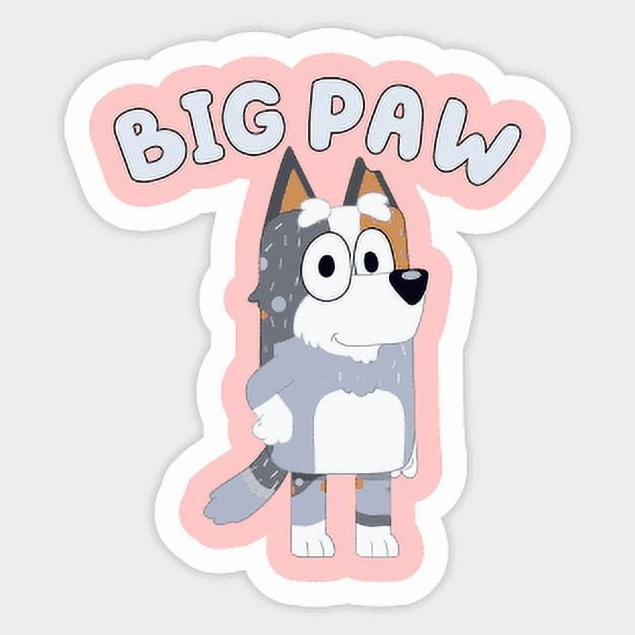 DOPASTICKER Vintage Big Paw Bluey Bluey, Bluey Favors, Decorative ...