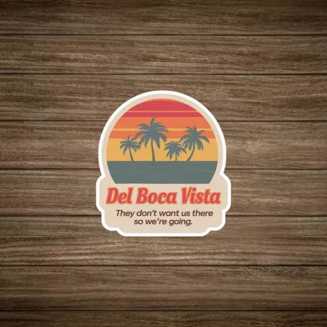DOPASTICKER Vintage Del Boca Vista Sticker - Retro Florida Sunset Beach ...