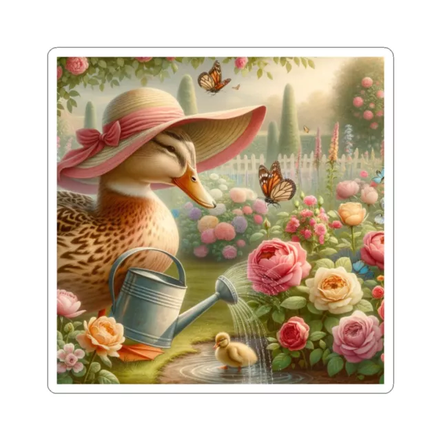 DOPASTICKER Vintage Duck Gardener With Sunhat- Design Preview Only ...