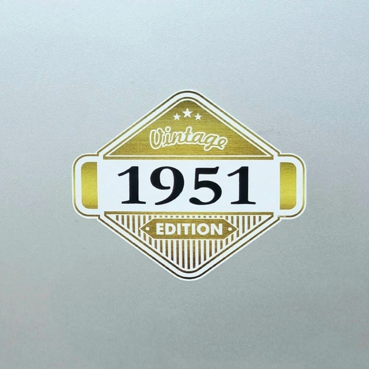 DOPASTICKER Vintage Edition 1951 Brushed Gold Effect Sticker For Car ...