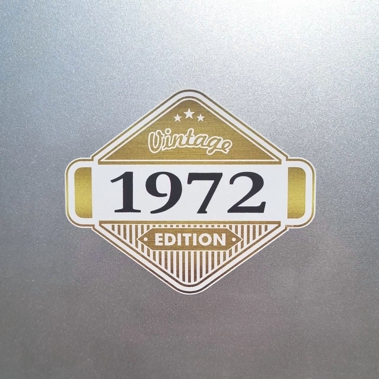 DOPASTICKER Vintage Edition 1972 Brushed Gold Effect Sticker Decal For ...