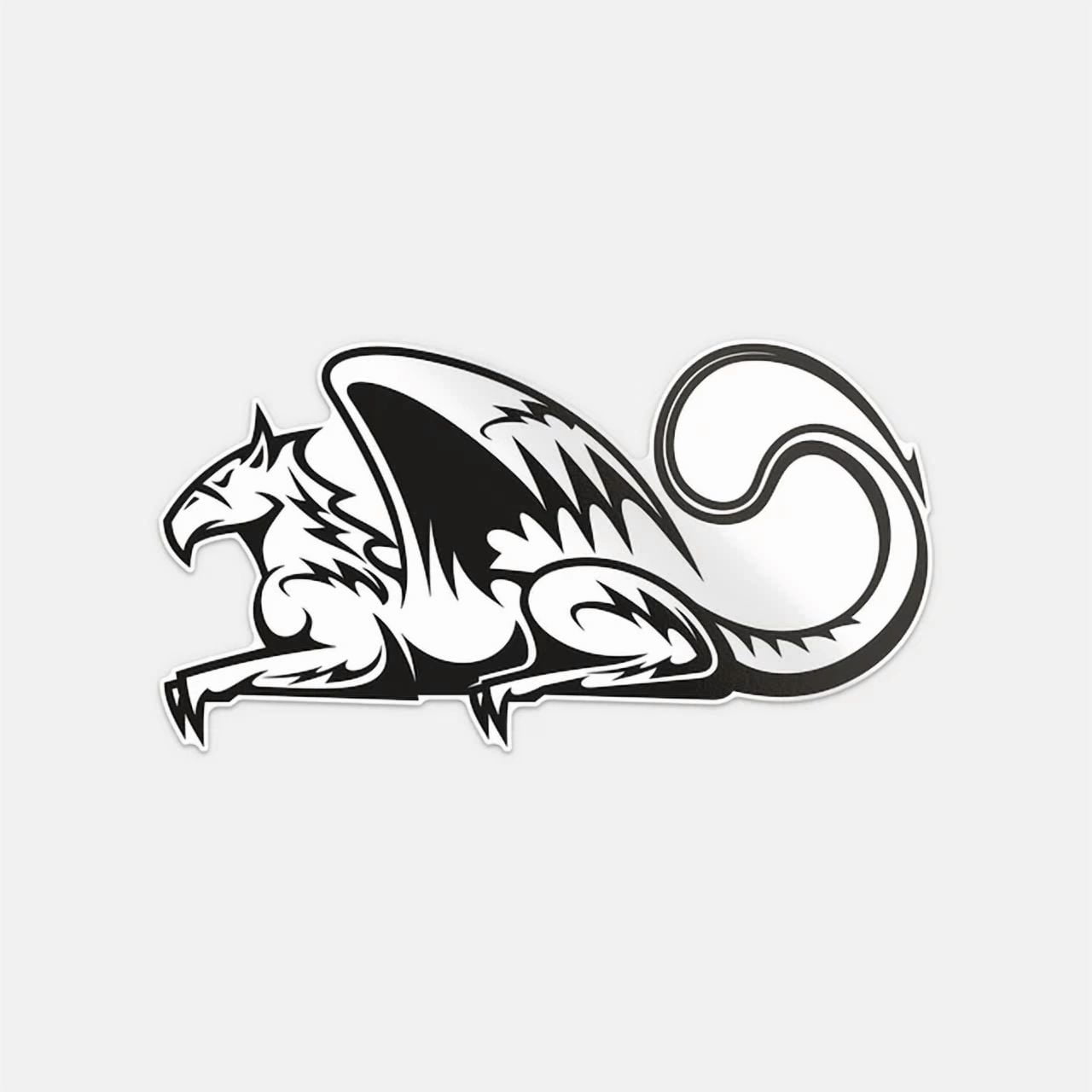 DOPASTICKER Vintage Heraldic Griffin Silhouette Sticker Decal Phone ...