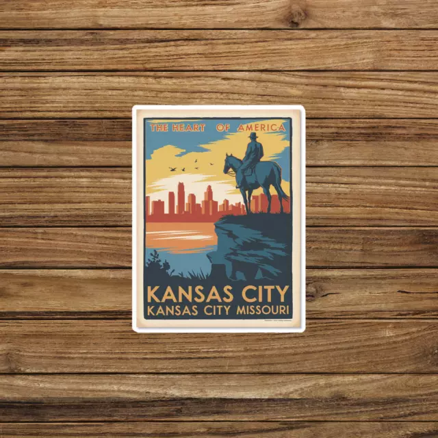 DOPASTICKER Vintage Kansas City Missouri Travel Sticker - Heart Of ...