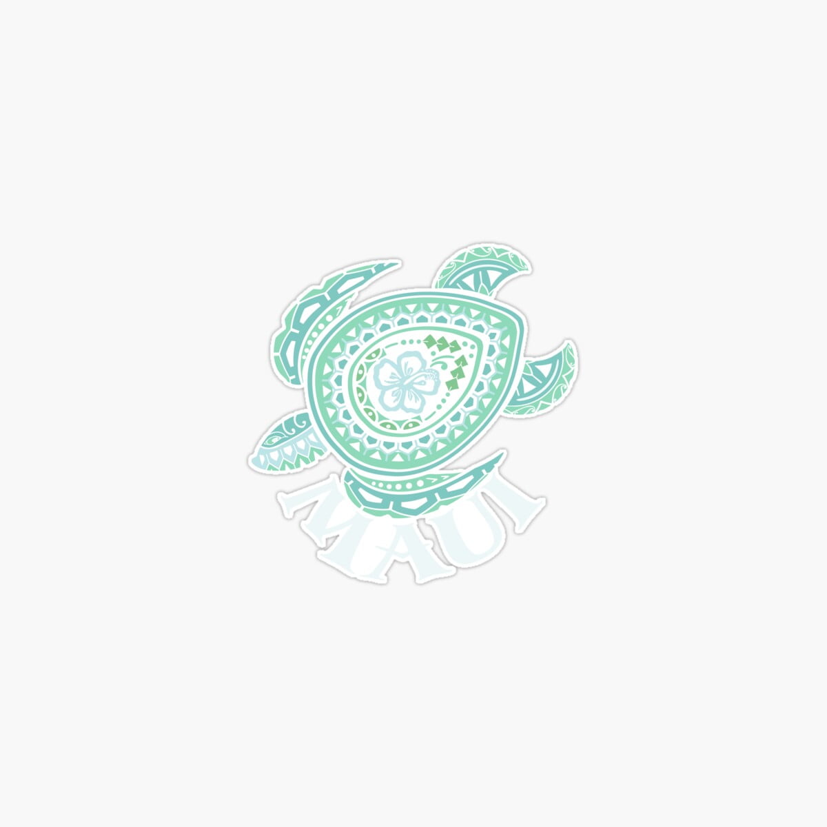 DOPASTICKER Vintage Maui Tribal Turtle Sticker, Phone Sticker Car ...