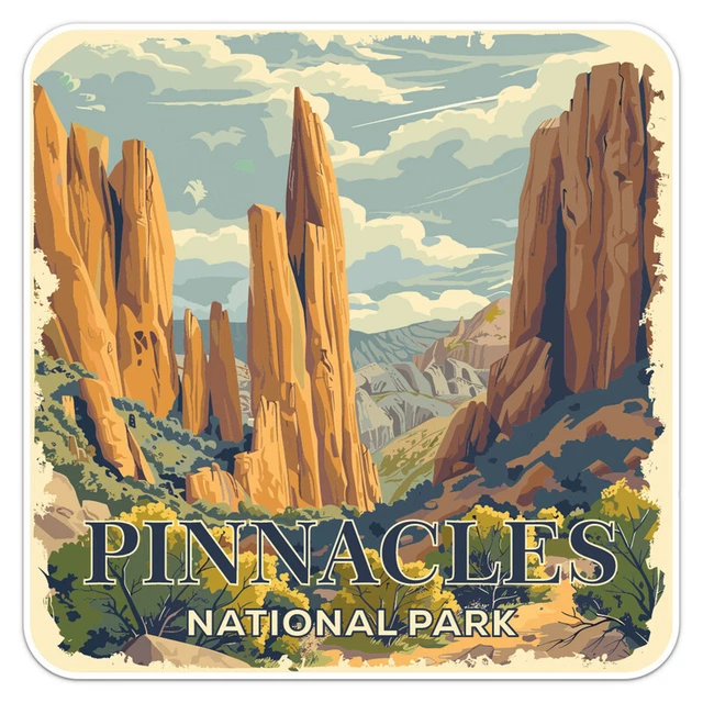 DOPASTICKER Vintage Pinnacles National Park Sticker Decal Phone Decal ...