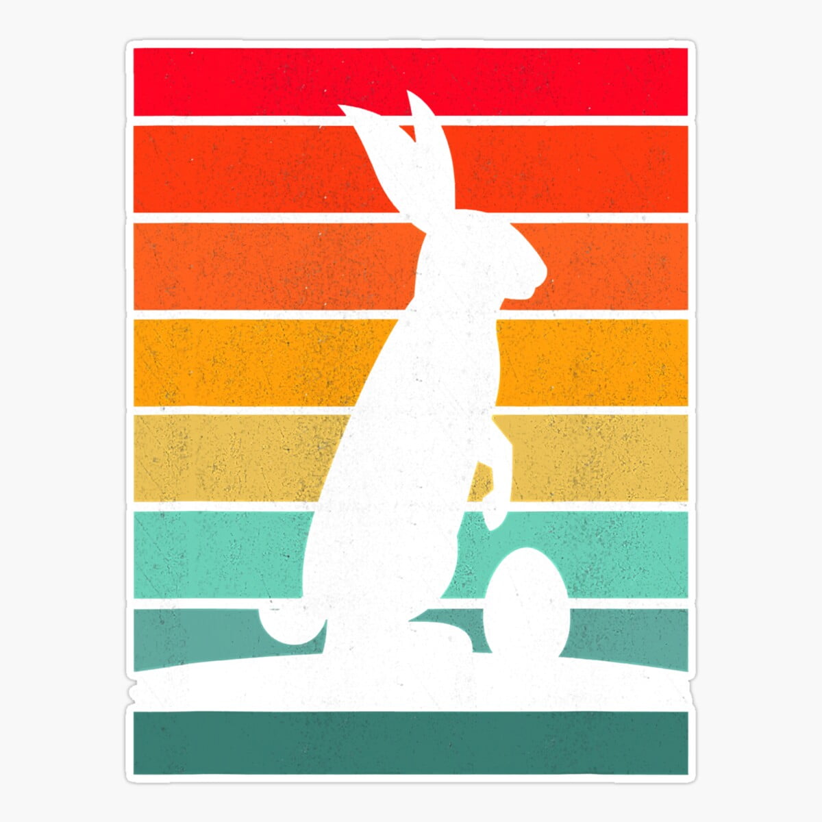 DOPASTICKER Vintage Retro Egg Day Bunny Egg Egg Day Sticker, Phone Sticker Car Sticker - Walmart.com