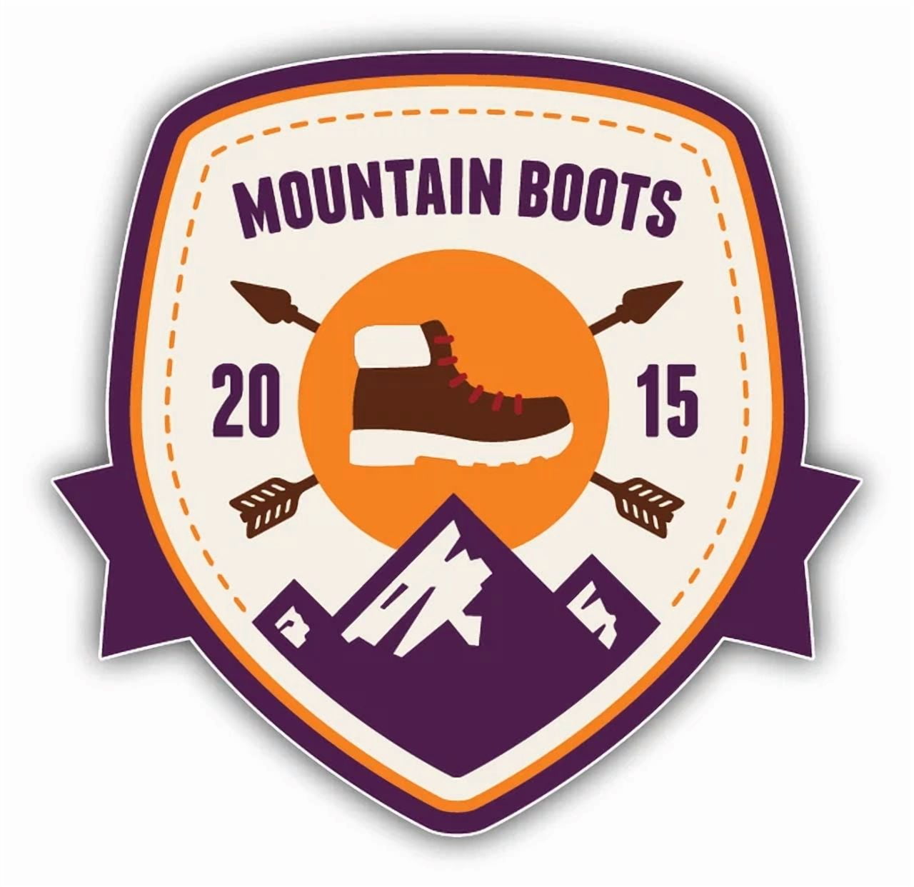 DOPASTICKER Vintage Summer Camping Badge Mountain Boots Sticker Decal ...