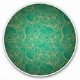 DOPASTICKER Vintage Teal Gold Floral Wallpaper Pattern Cool Gift ...