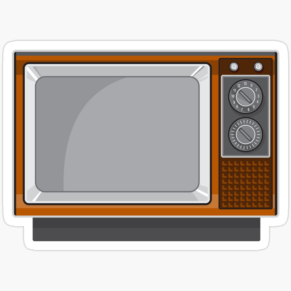 DOPASTICKER Vintage Television Set 1970S Retro Style Sticker Phone ...