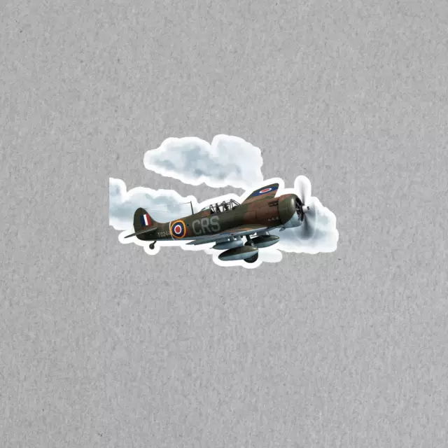 DOPASTICKER Vintage Wwii British Spitfire Fighter Aircraft Sticker ...