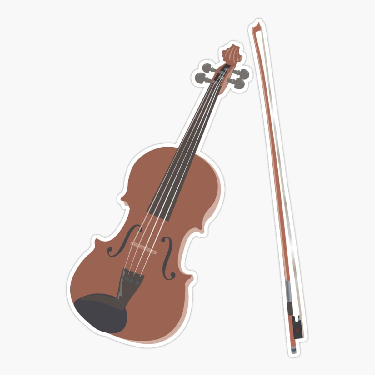 DOPASTICKER Violin And Bow Sticker, Phone Sticker Car Stickers ...