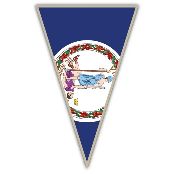 DOPASTICKER Virginia Usa State Flag Sticker Decal Phone Decal Water ...