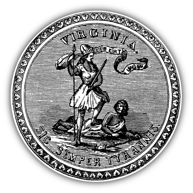 DOPASTICKER Virginia Usa State Retro Sticker Decal Phone Decal Water ...