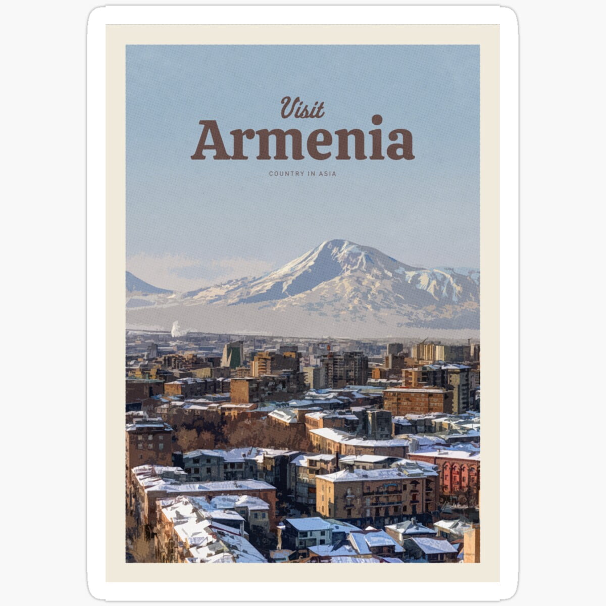 DOPASTICKER Visit Armenia Sticker Waterproof Sticker For Water Bottles ...