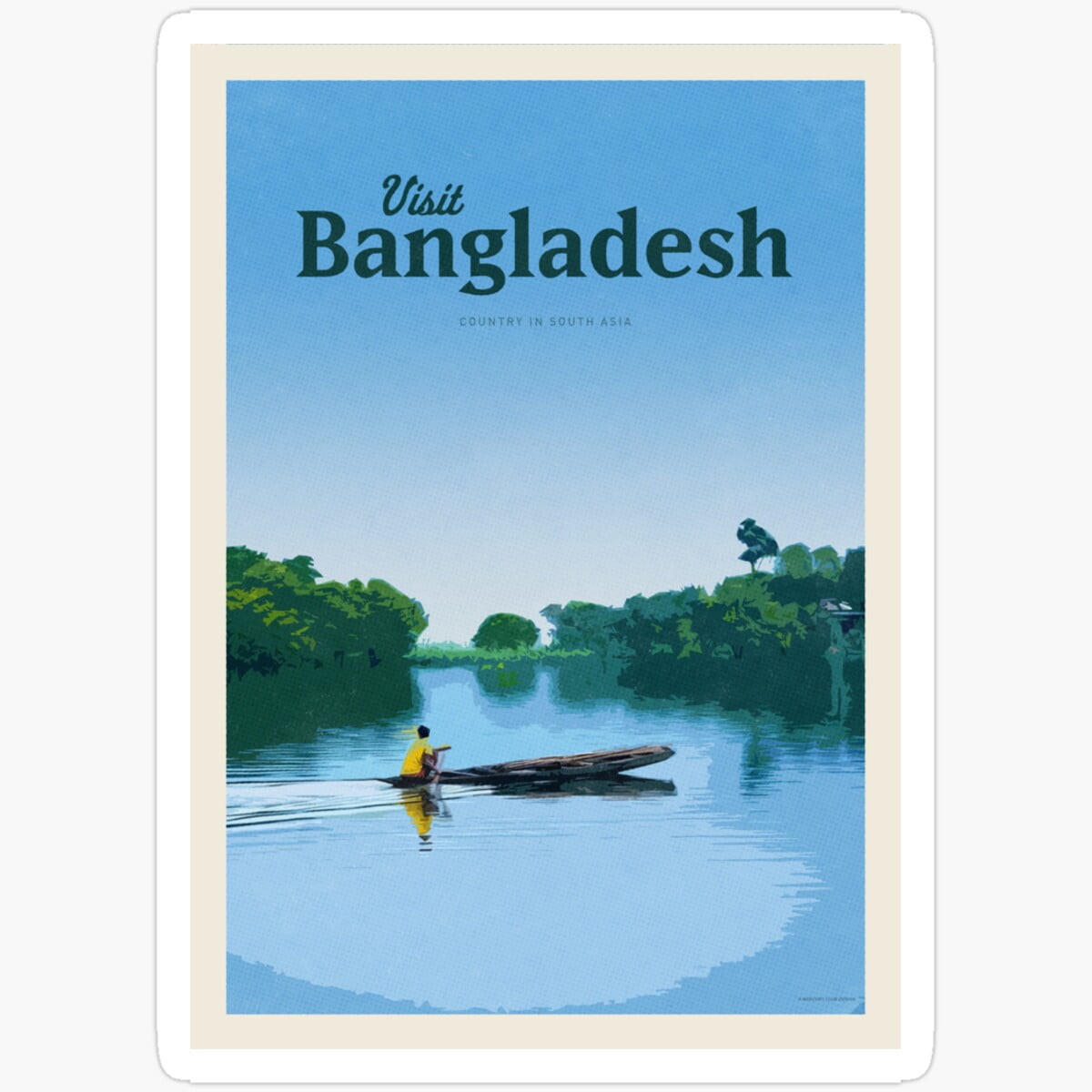 DOPASTICKER Visit Bangladesh Sticker Waterproof Sticker For Water ...